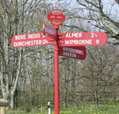 Custom outdoor wooden sign post