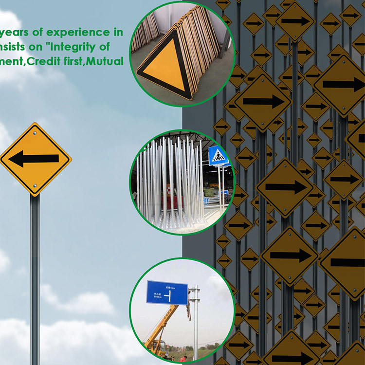 Alloy customized traffic sign pole