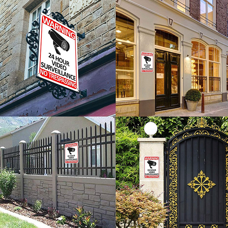 Aluminium metal road supervision sign