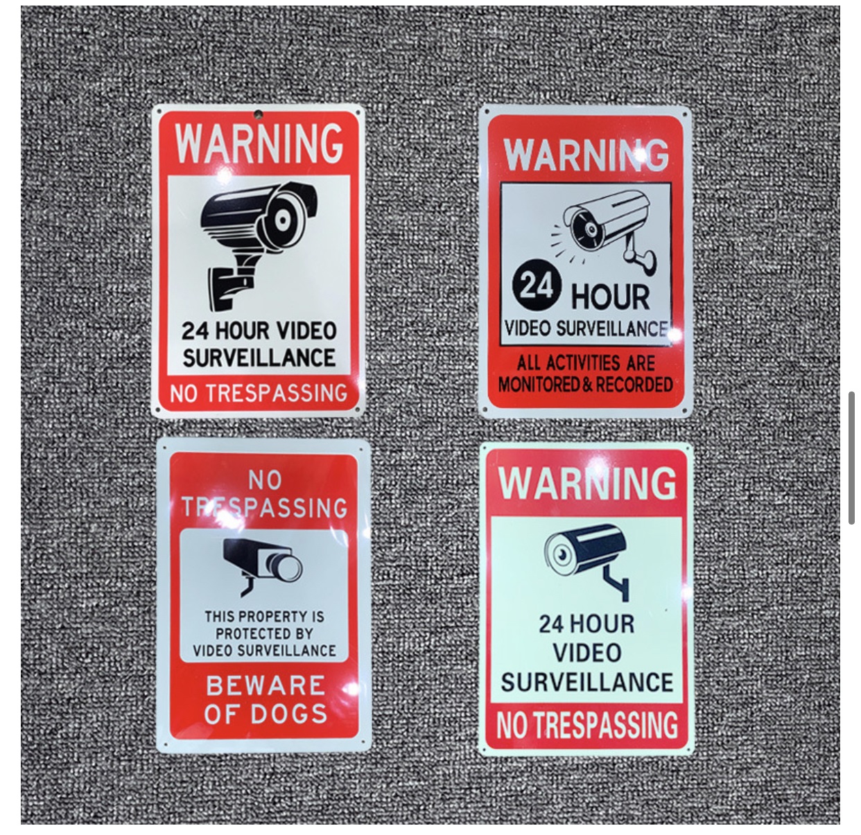 Aluminium metal road supervision sign