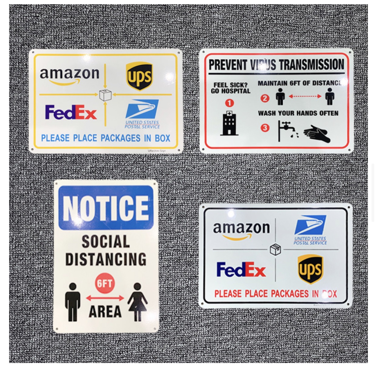 Aluminium metal road supervision sign