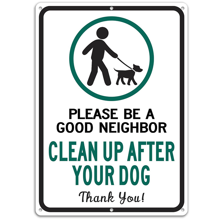 Aluminium metal road supervision sign