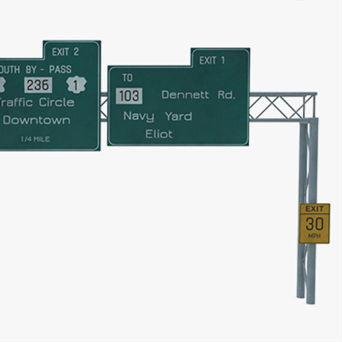 Aluminum alloy multi-head traffic sign pole