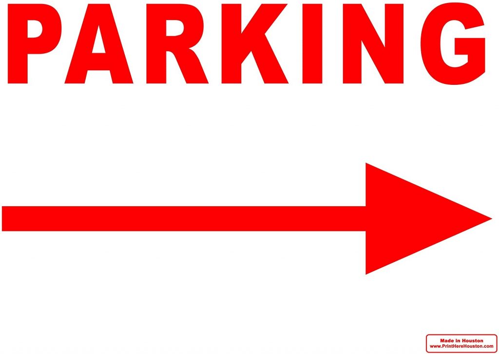 Aluminum blue parking lot sign