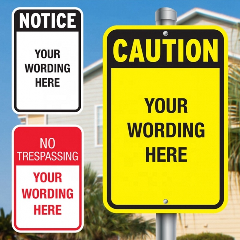 Aluminum white printing stop sign