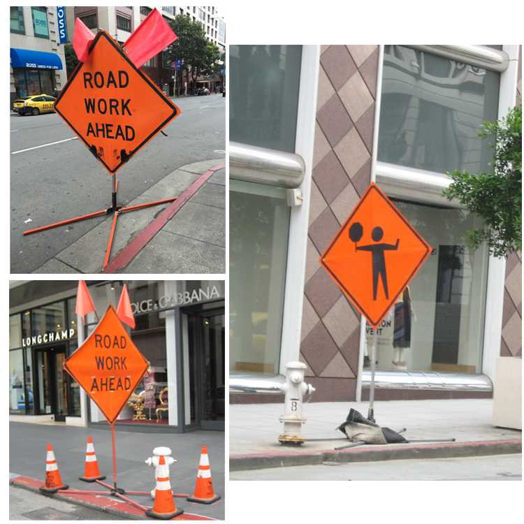 American standard portable safety sign