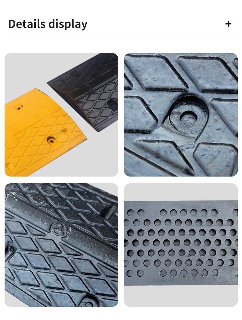 Anti-slip rubber reflective speed bump