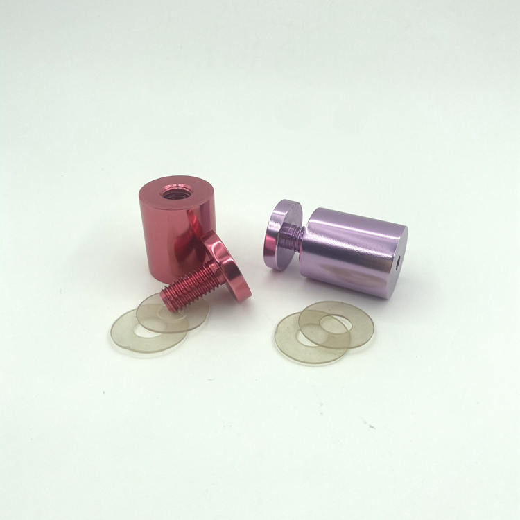 Color screw fixed sign hardware