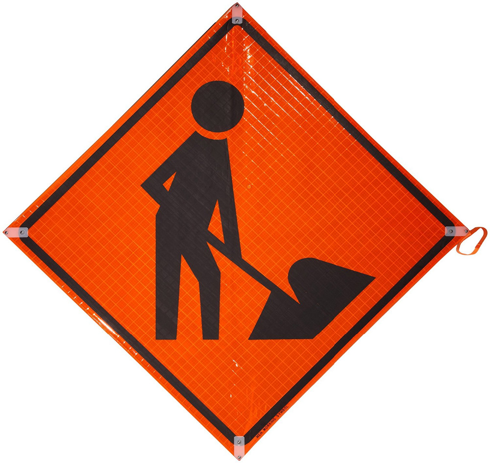 Color warning safety construction signs