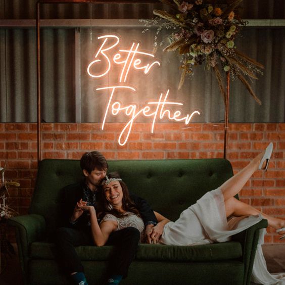 Custom color wall-mounted LED sign