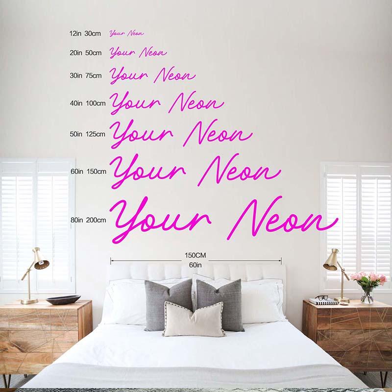 Custom color wall-mounted LED sign