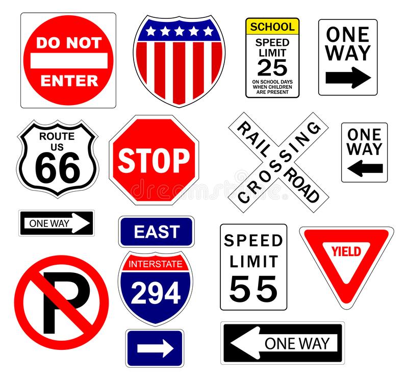 Custom-shaped regulatory signs street signs