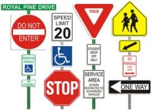 Custom aluminum reflective warning safety signs