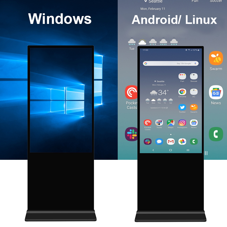 Digital signage for ultra-thin indoor use