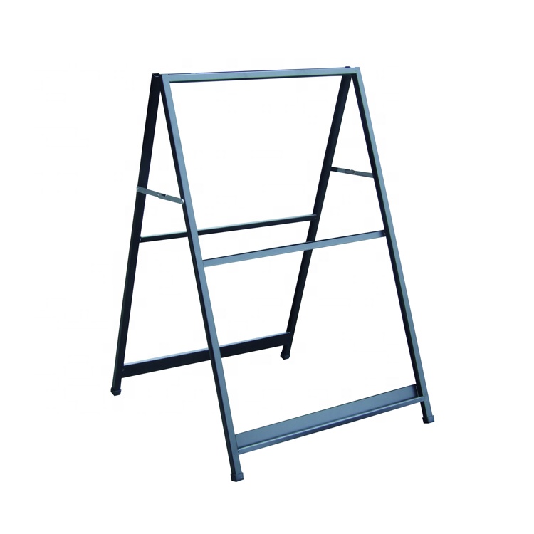 Double-sided steel sign rack