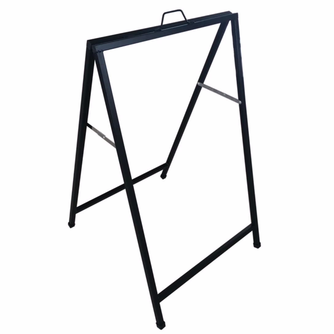 Double-sided steel sign rack