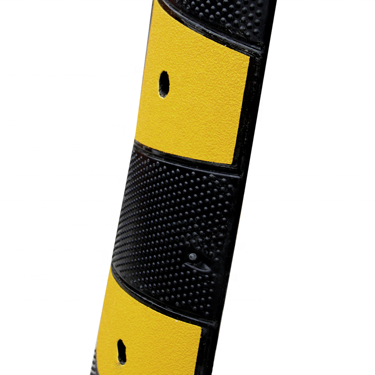 Extended rubber road speed bump