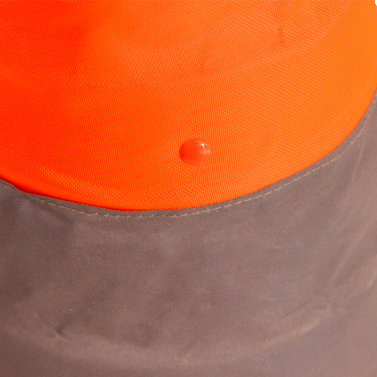Foldable traffic cone with LED warning light