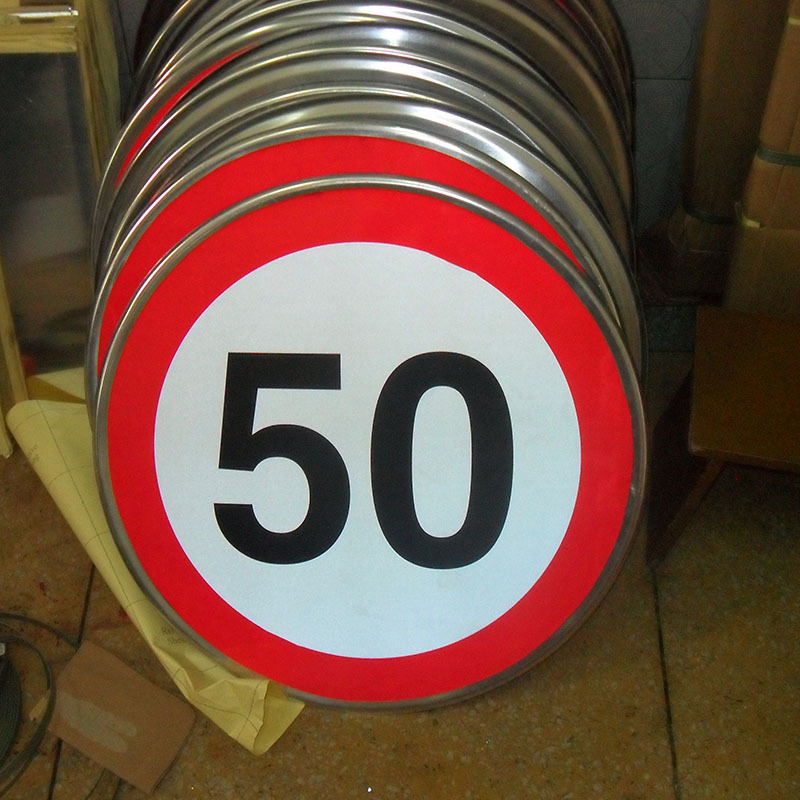 High quality red speed limit sign