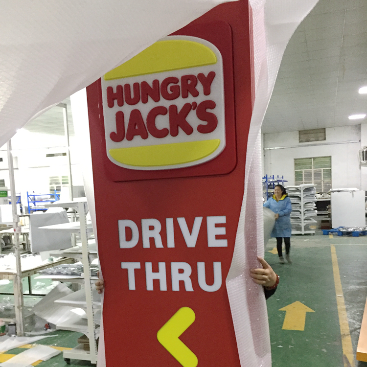 Hotel front desk acrylic sign