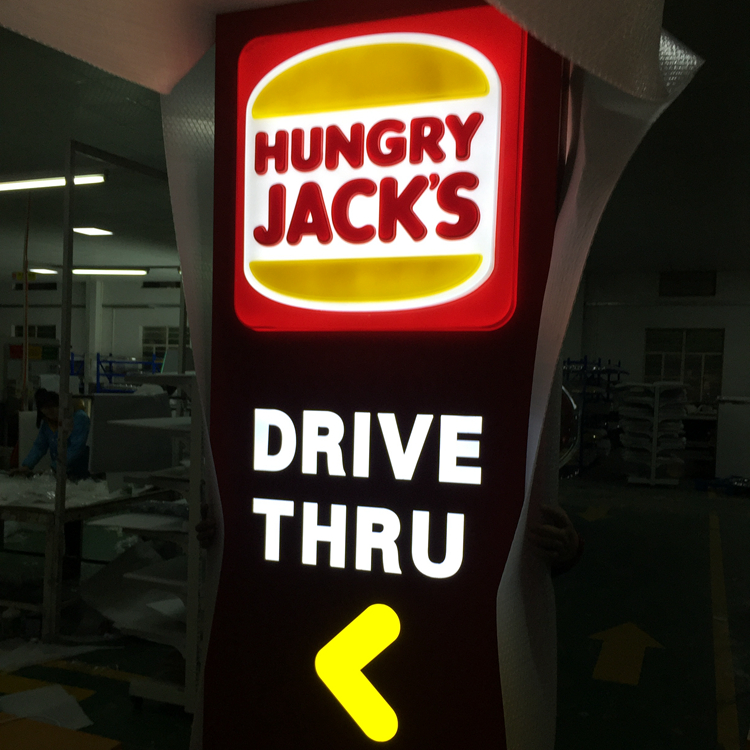 Hotel front desk acrylic sign