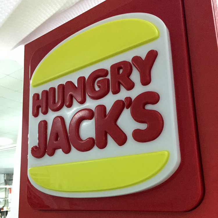 Hotel front desk acrylic sign