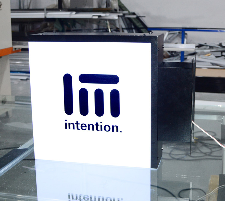 Indoor wall-mounted white signboard