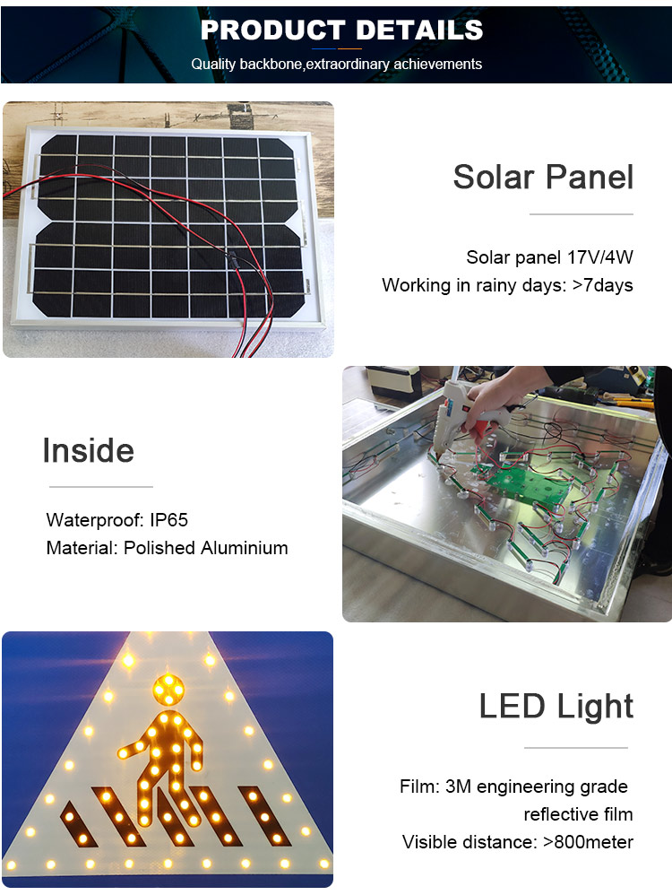LED light rectangular traffic road sign