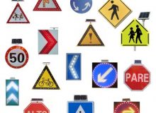 American standard traffic road signs