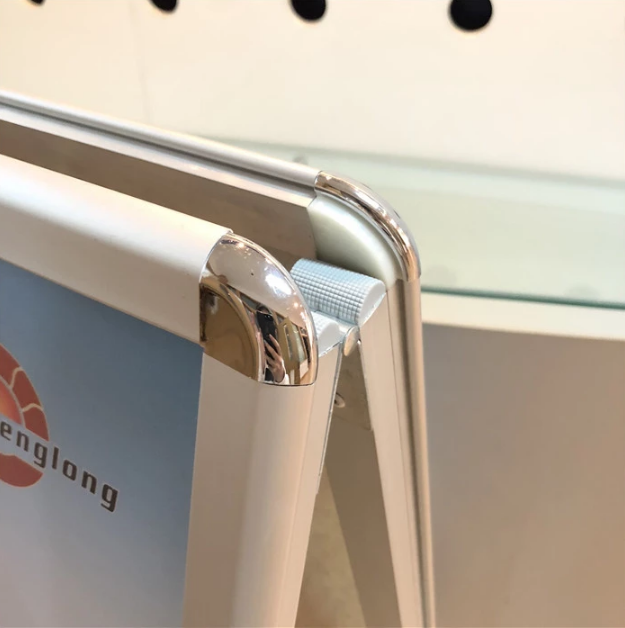 Metal outdoor folding sign stand