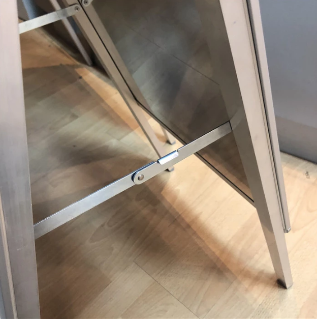 Metal outdoor folding sign stand