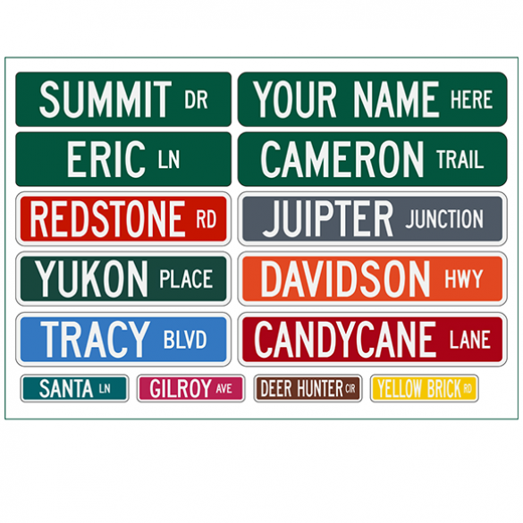 Multi-directional metal street signs