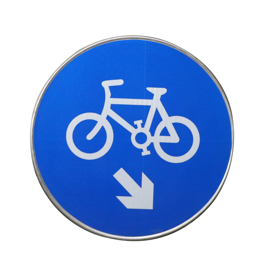 P word blue warning stop sign