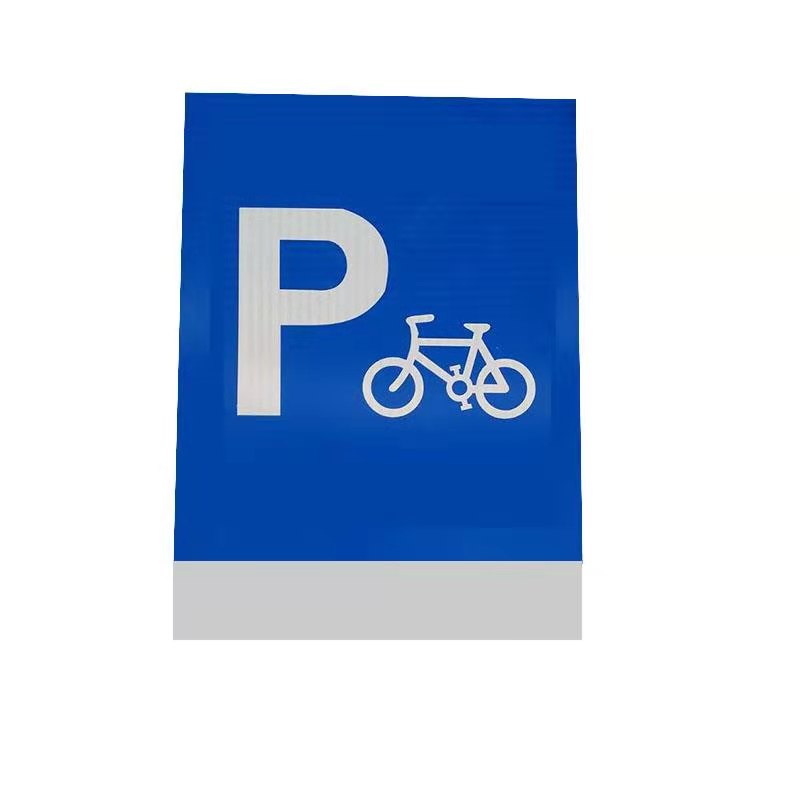 P word blue warning stop sign