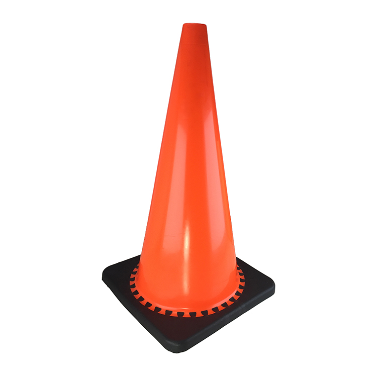 PVC black base traffic cone