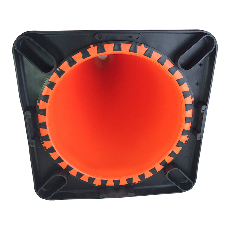 PVC black base traffic cone
