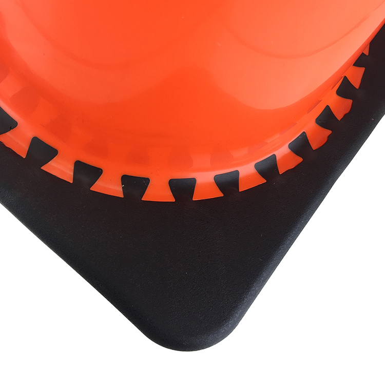 PVC black base traffic cone