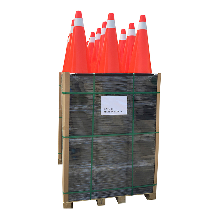 PVC black base traffic cone