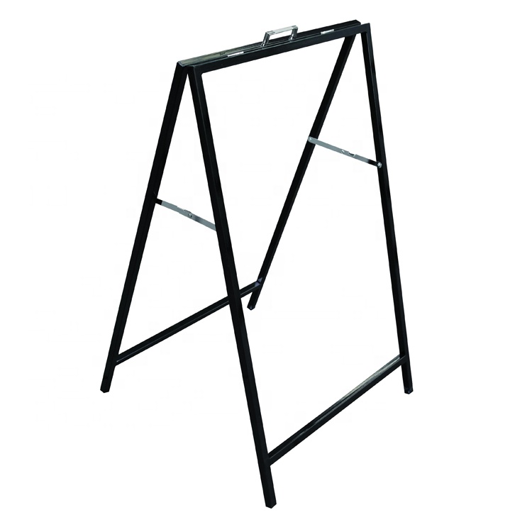 Portable black advertising sign stand