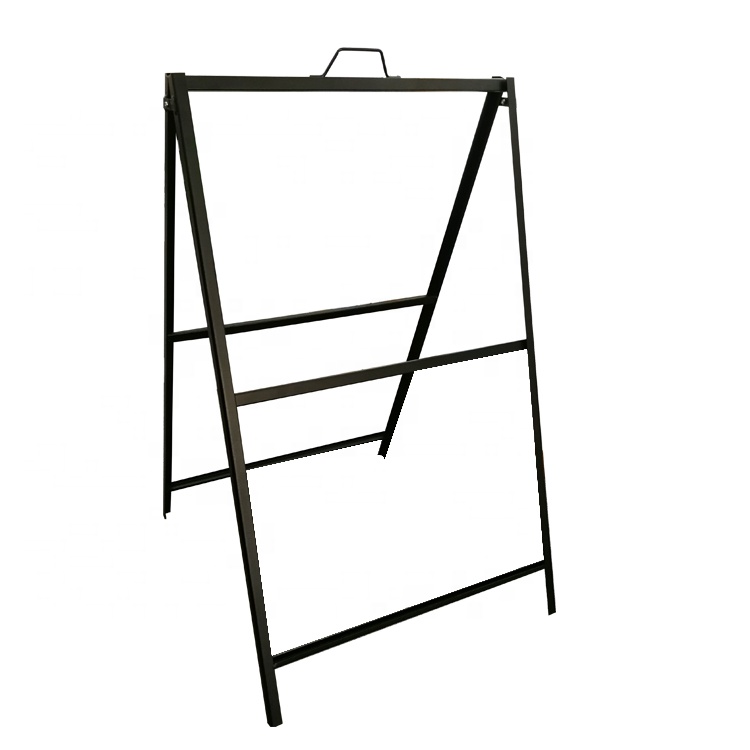 Portable folding advertising sign stand