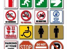 Custom aluminum reflective warning safety signs