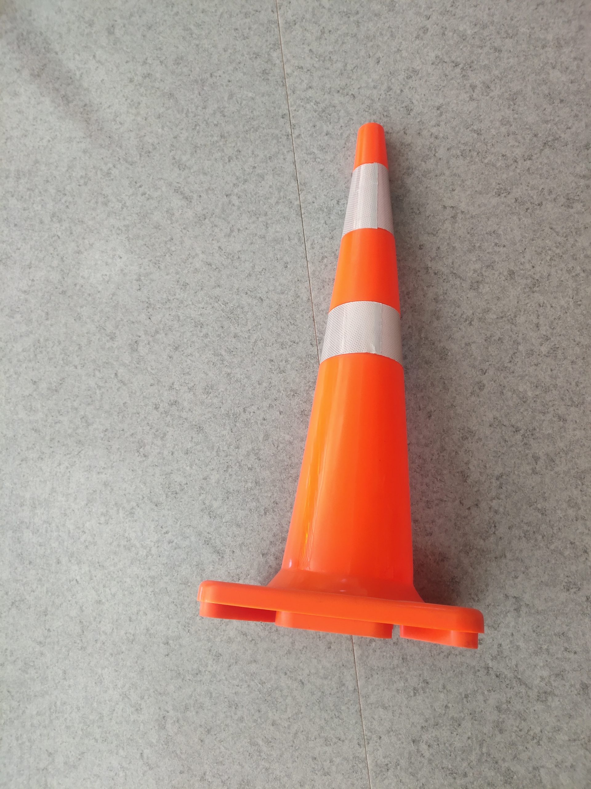 Red conspicuous standard traffic cone