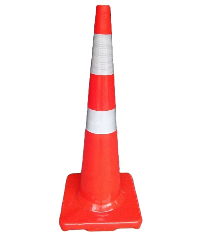 Red conspicuous standard traffic cone