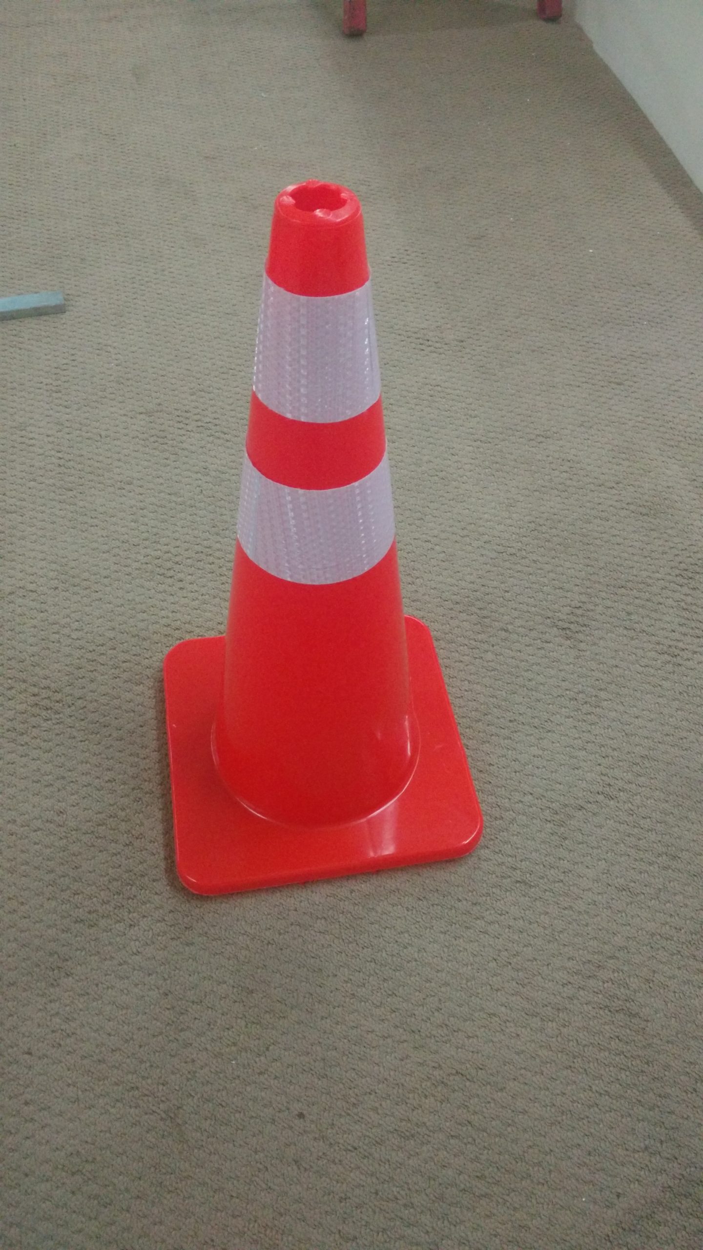 Red one-piece small traffic cone