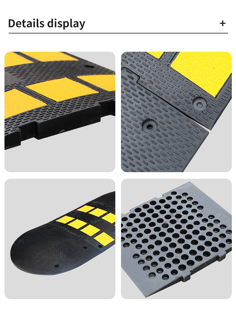 Reflective round traffic rubber speed bump