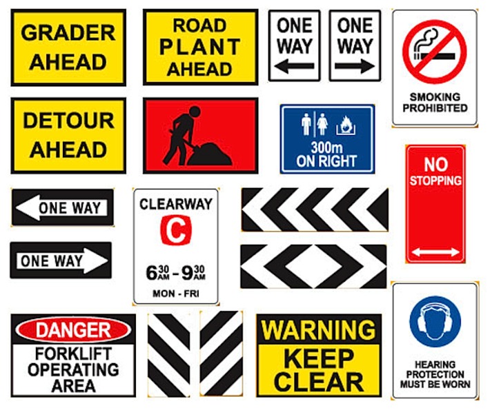 Retro reflective safety road safety signs