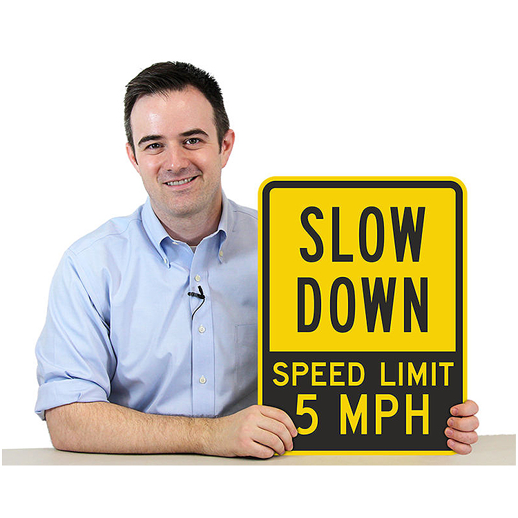 Road customized reflective speed limit signs