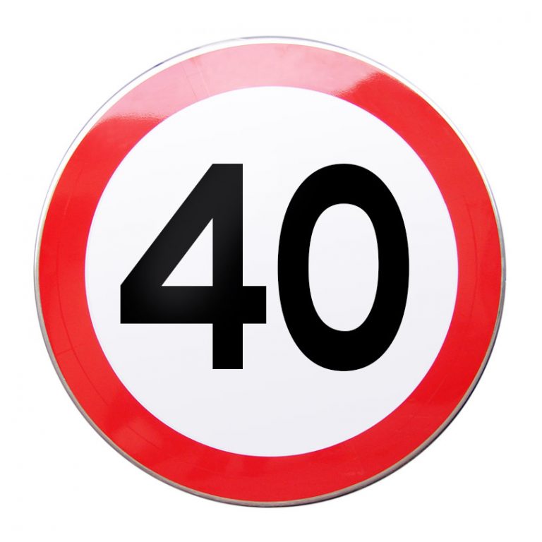 Road safety speed limit sign warning sign