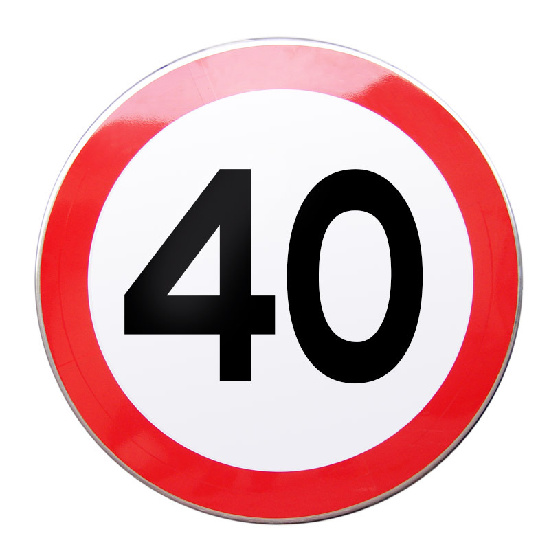 Road safety speed limit sign warning sign