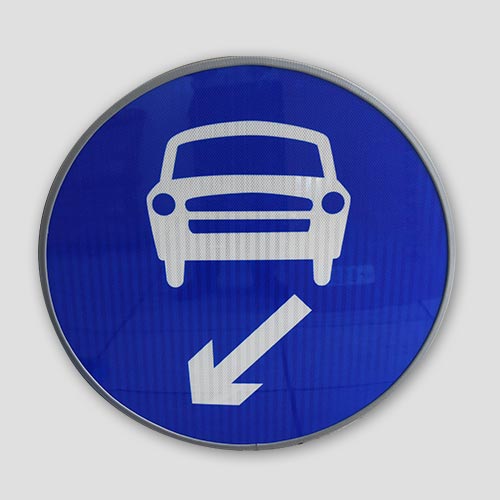 Round aluminum plate reflective parking sign
